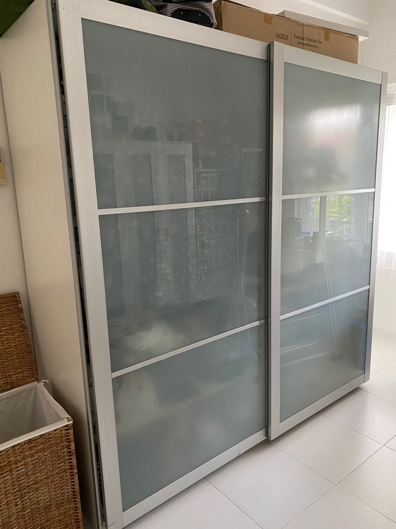 IKEA sliding door wardrobe, Furniture & Home Living, Furniture, Shelves ...