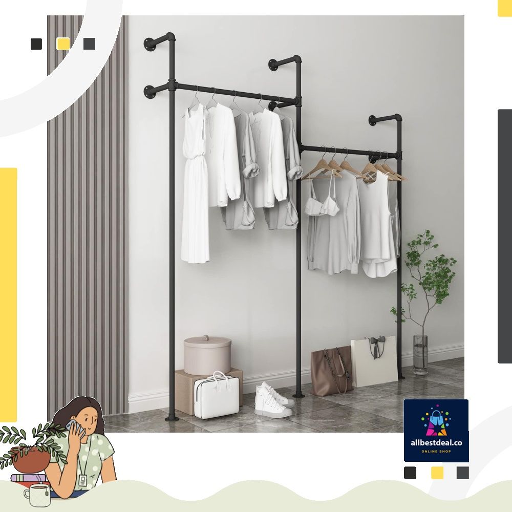 Industrial Pipe Clothing Rack,Moden Commercial Grade Pipe Clothes Racks ...