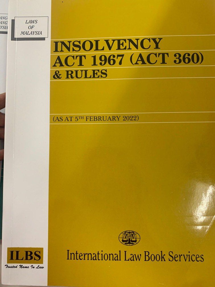Insolvency Act 1967 (act 360) & rules, Hobbies & Toys, Books & Magazines, Textbooks on Carousell