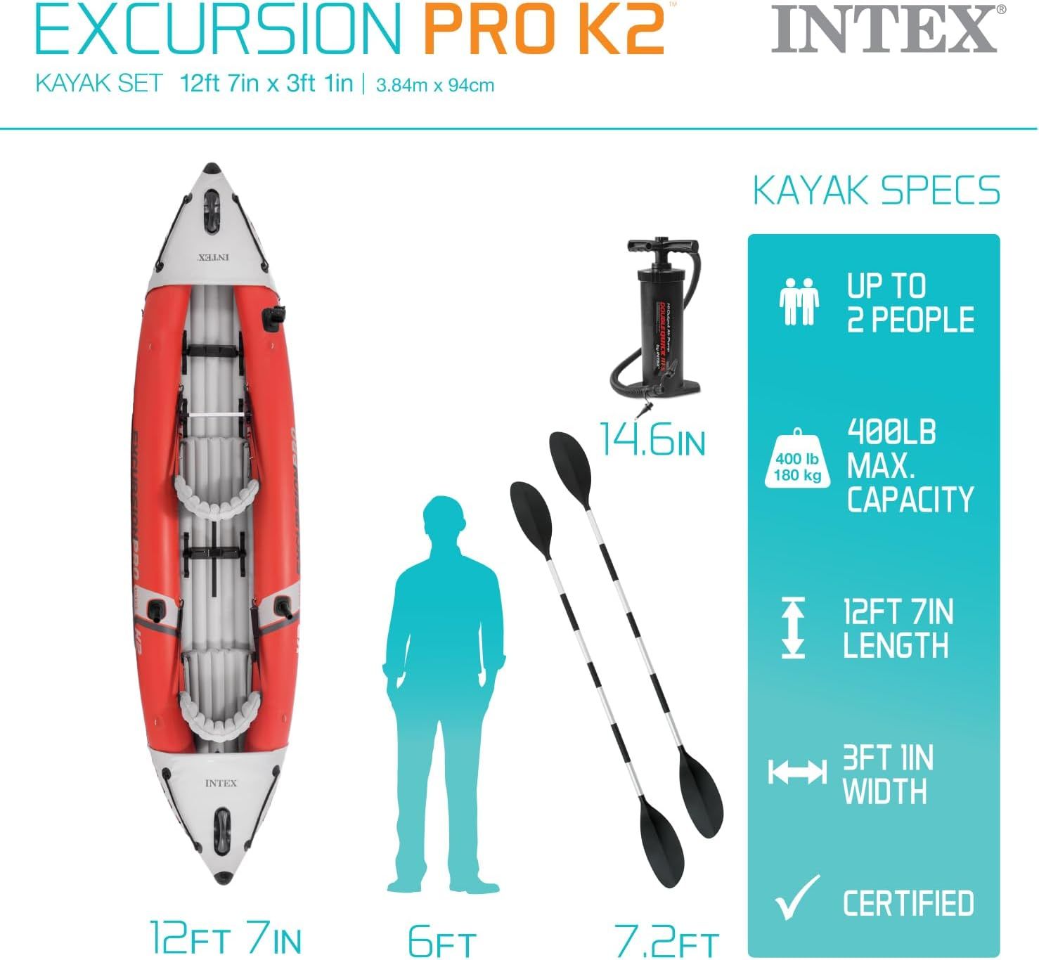 Intex Excursion Pro Kayak Series (2-person), Sports Equipment, Other ...