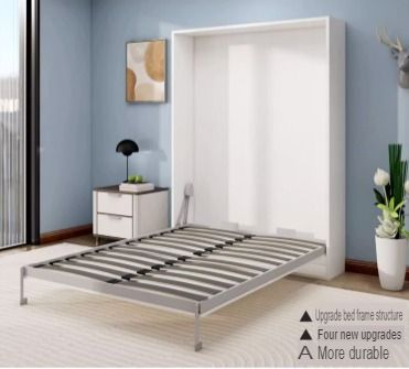 Invisible bed wall bed wardrobe one fold down folding bed side flip ...
