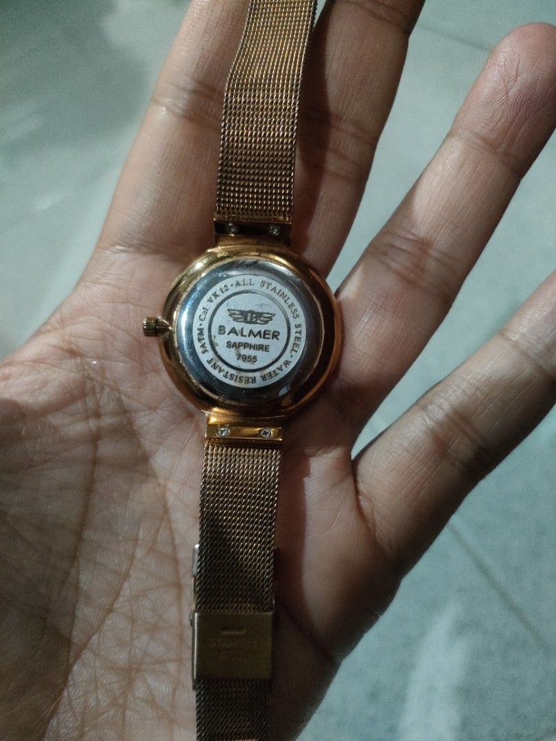 Jam Tangan Stainless Steel Merek Balmer Sapphire 7955 Gold, Fesyen ...