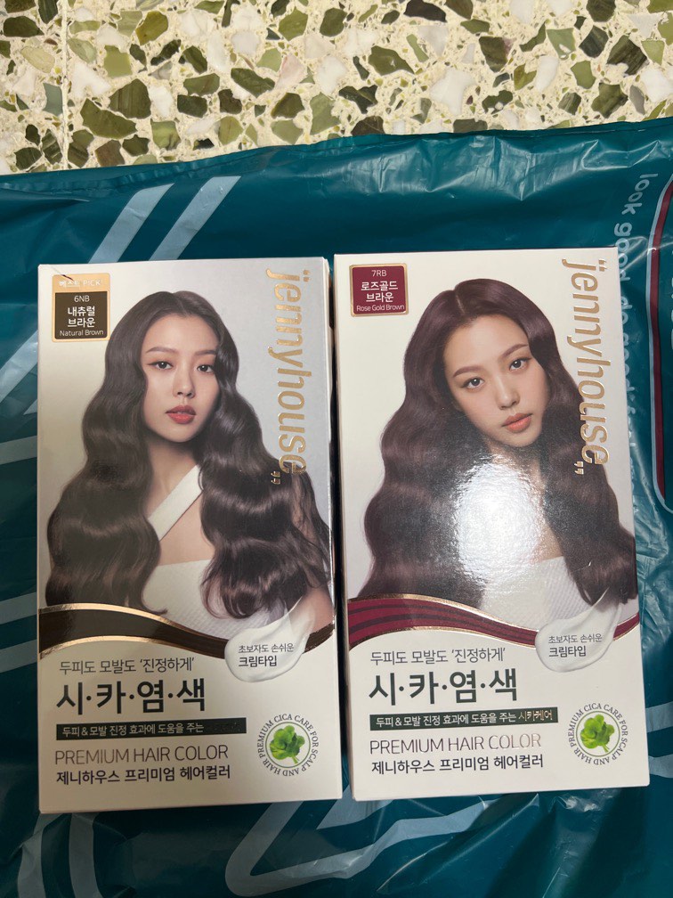 Jennyhouse Korean Hair Dye Red & Brown, Beauty & Personal Care, Hair on ...