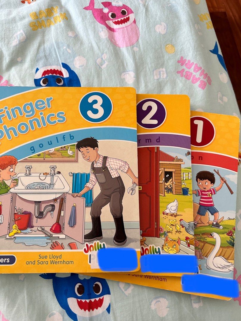 Jolly Phonics Finger Phonics 1-3, 興趣及遊戲, 書本 & 文具, 教科書 - Carousell