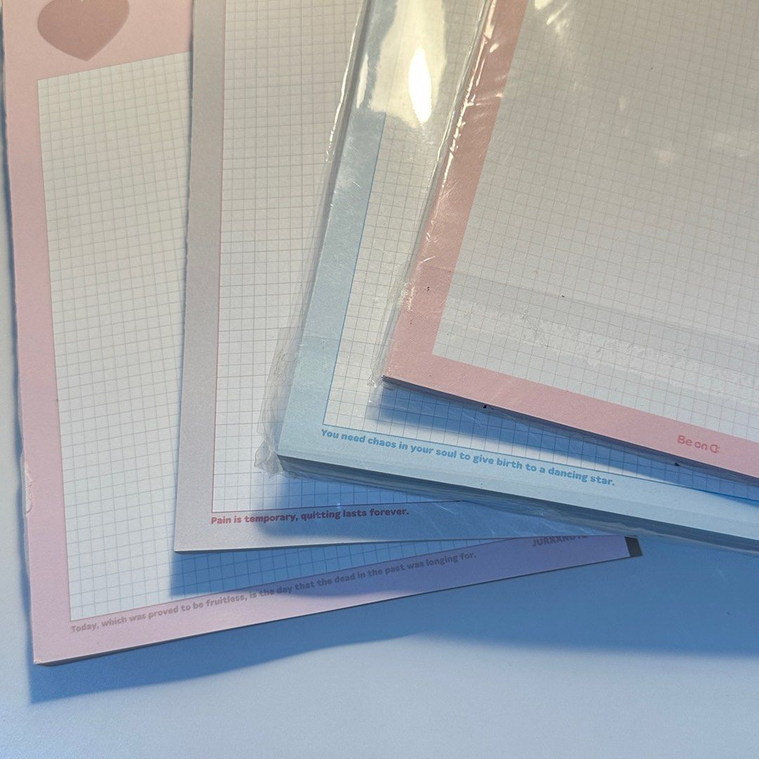 JURRXNOTE A4 Heart Note Taking Pad on Carousell