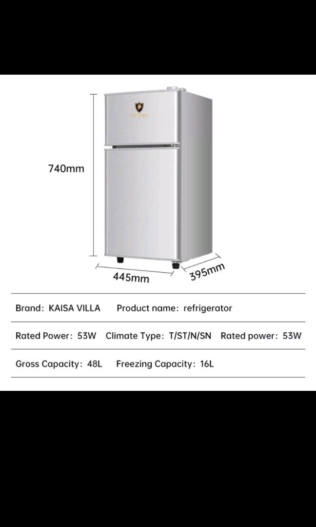 KAISA VILLA 48L REFRIGERATOR (small with freezer on top) on Carousell