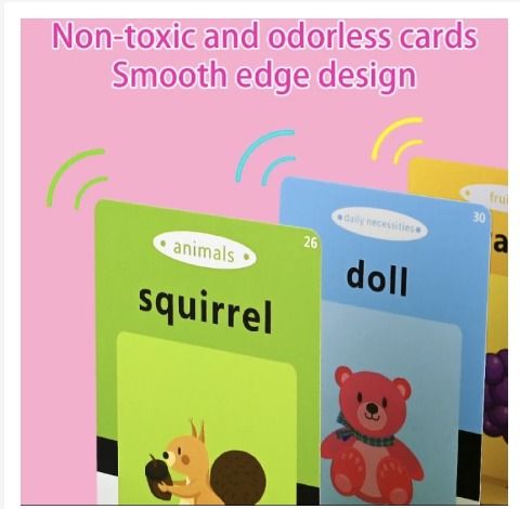Kids Audio Flash Card Baby Learning Talking Visual Reading Talking ...