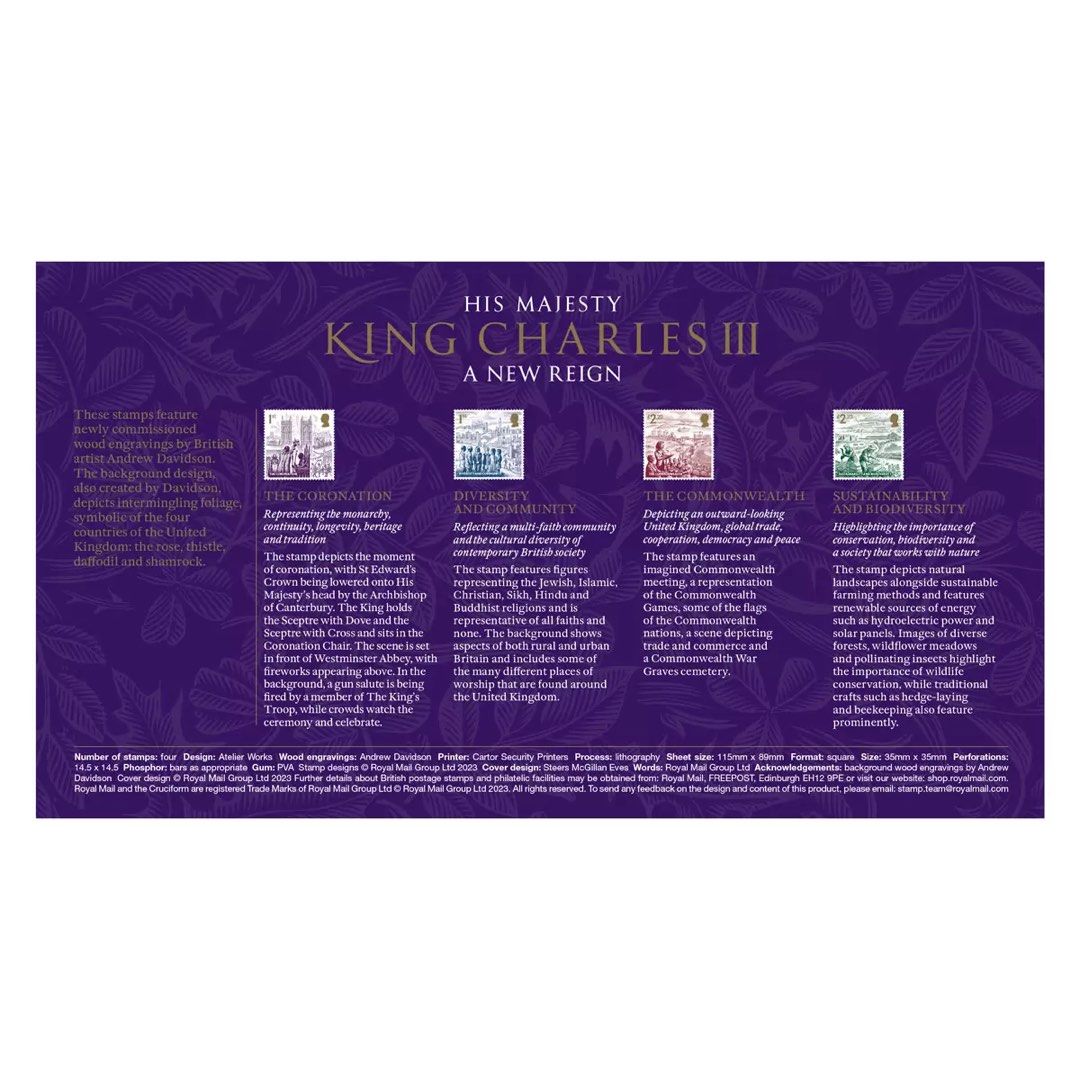 King Charles III: A New Reign Stamp Sheet Souvenir, Hobbies & Toys ...