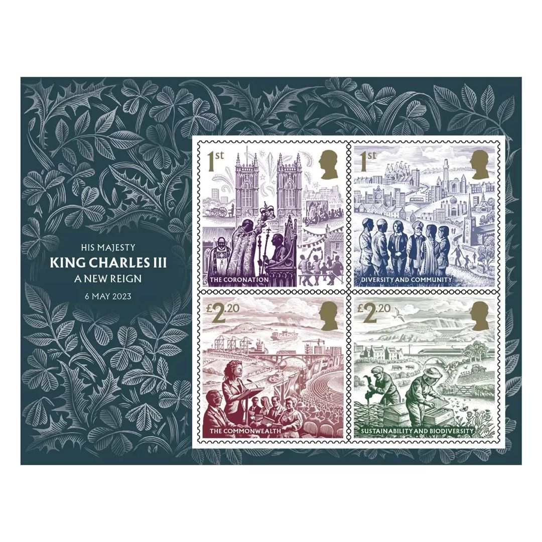 King Charles III: A New Reign Stamp Sheet Souvenir, Hobbies & Toys ...