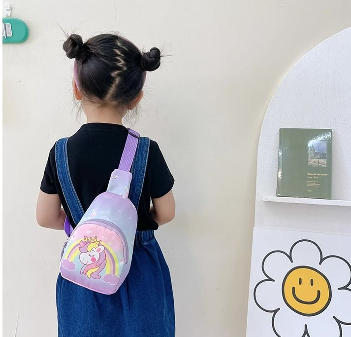 KOREAN STYLE KIDS CROSSBODY BACKPACK BAG UNICORN CARTOON CROSSBODY ...