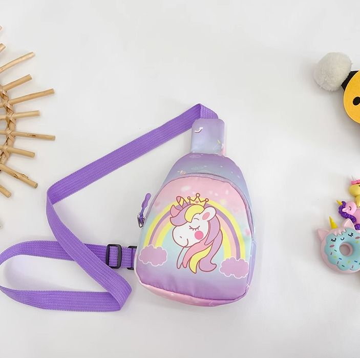 KOREAN STYLE KIDS CROSSBODY BACKPACK BAG UNICORN CARTOON CROSSBODY ...