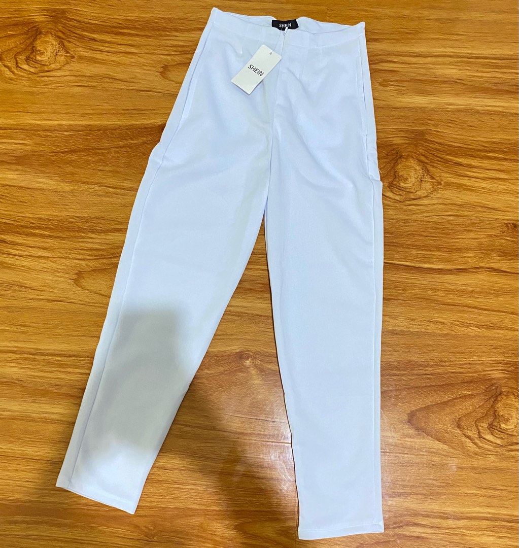 Korean White Trouser, Women's Fashion, Bottoms, Jeans on Carousell