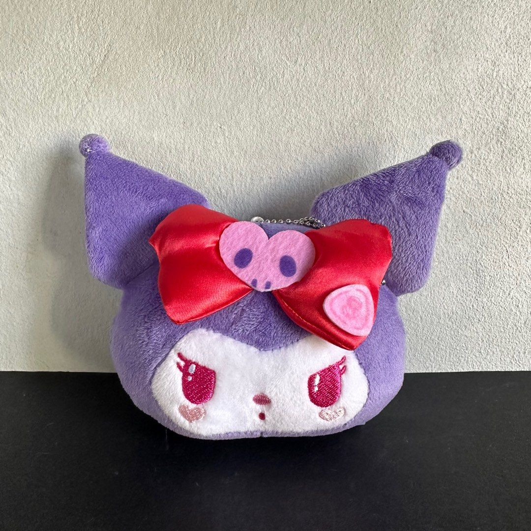 Kuromi Face Mascot with Chain Stuffed toy SANRIO kuji 2023 soft plush ...