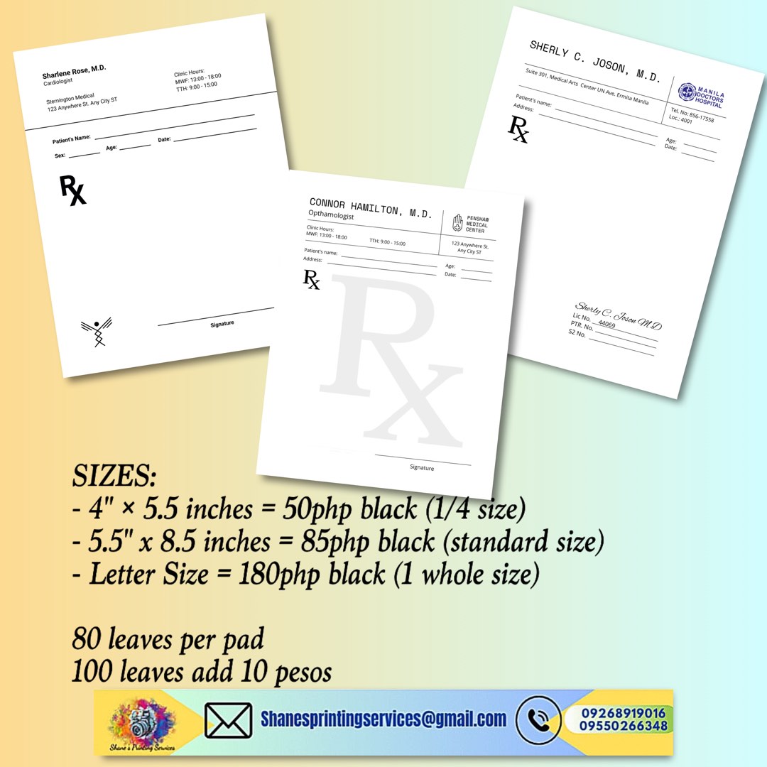 Lab request/ medical certificate/prescription pad, Health & Nutrition ...
