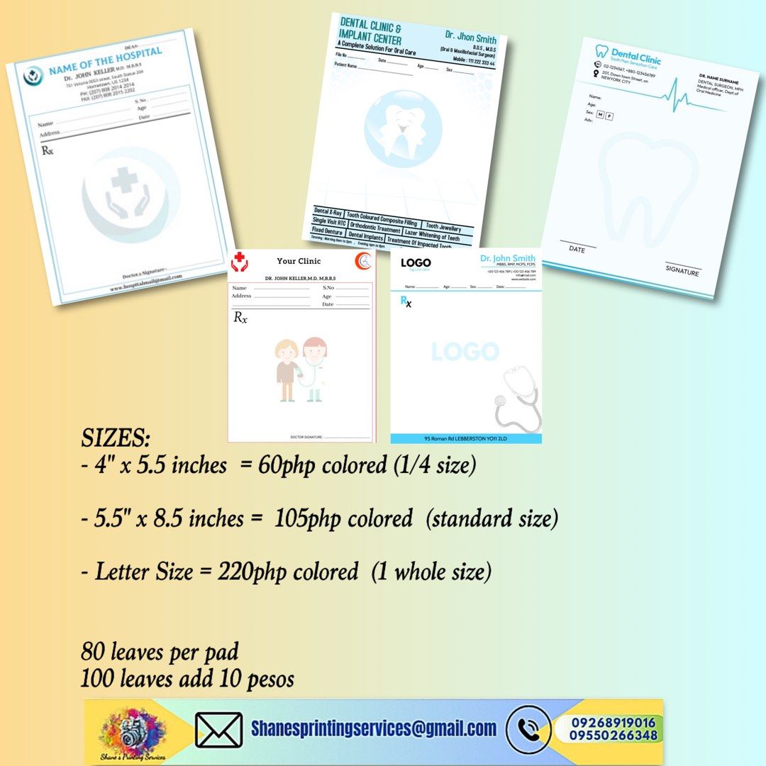 Lab request/ medical certificate/prescription pad, Health & Nutrition ...