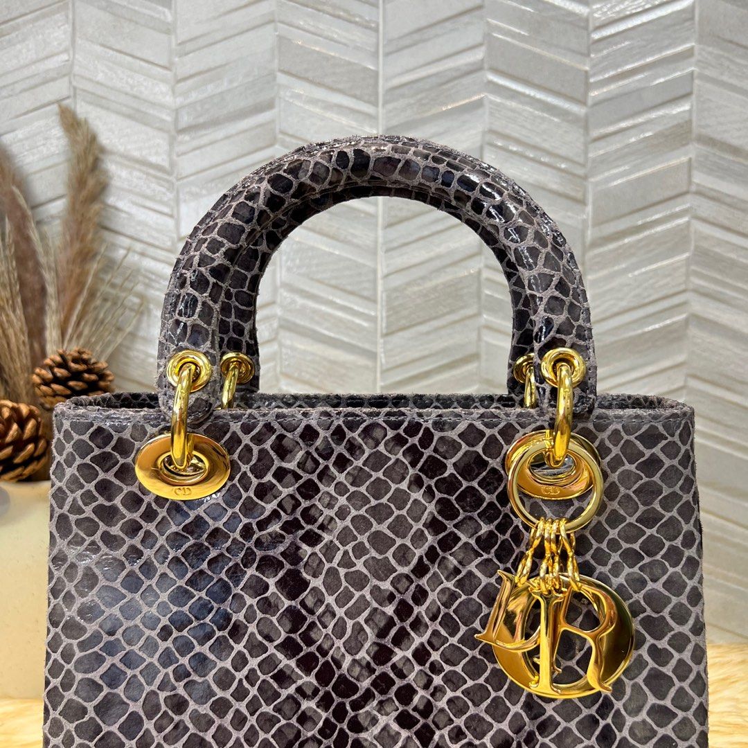 Lady Dior in Exotic Python Skin, Luxury, Bags & Wallets on Carousell