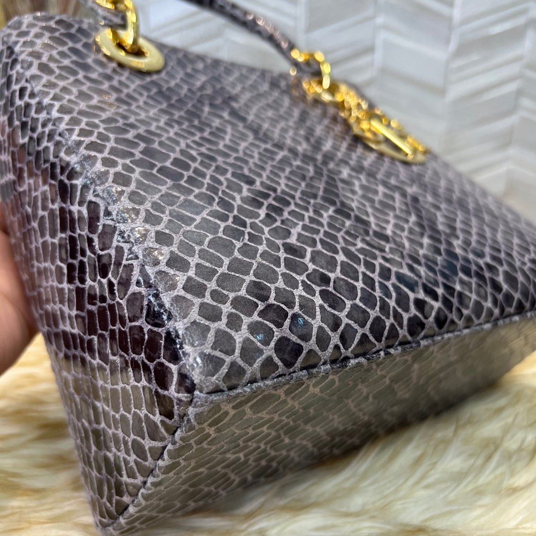 Lady Dior in Exotic Python Skin, Luxury, Bags & Wallets on Carousell