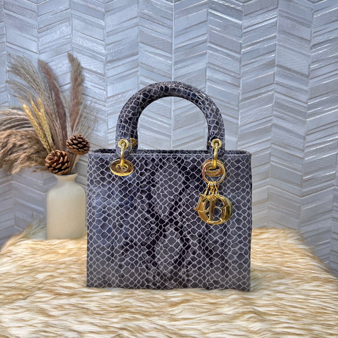 Lady Dior in Exotic Python Skin, Luxury, Bags & Wallets on Carousell