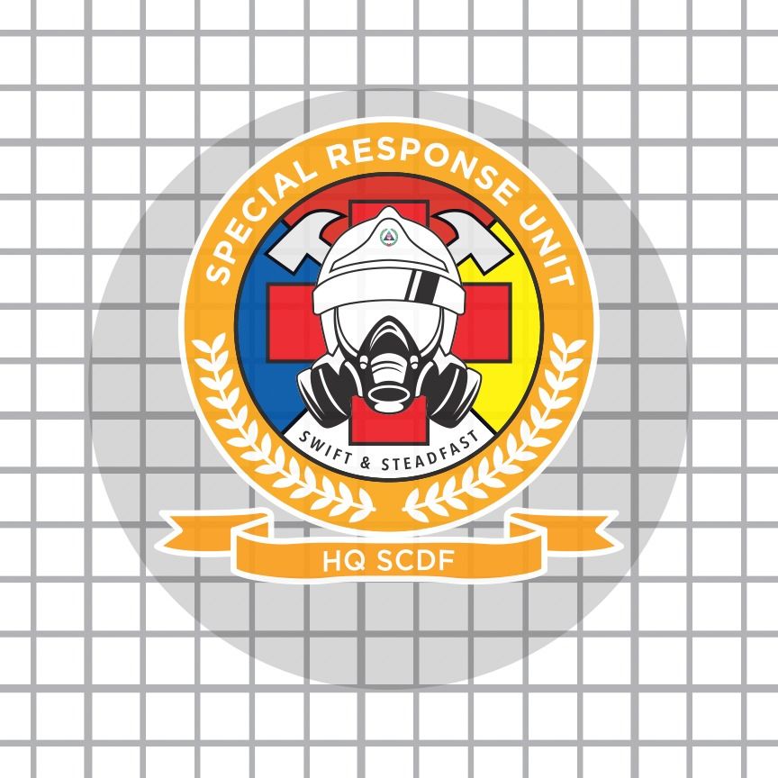 Latest SCDF SPECIAL RESPONSE UNIT logo . Static Cling Car Decals . 11cm ...