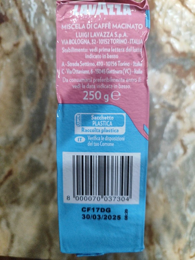 Lavazza Ground coffee for moka express (moka powder) 250 grams, Food ...