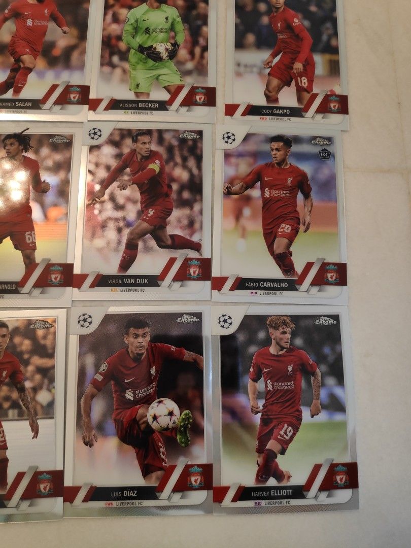 Liverpool Soccer Card Set Salah Nunez Van Dijk Trent Alexander Arnold ...