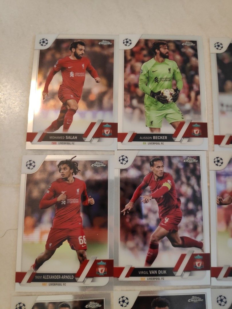 Liverpool Soccer Card Set Salah Nunez Van Dijk Trent Alexander Arnold ...