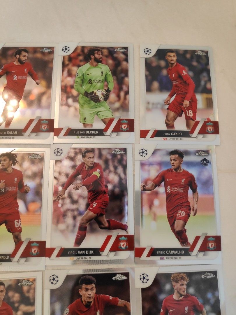 Liverpool Soccer Card Set Salah Nunez Van Dijk Trent Alexander Arnold ...