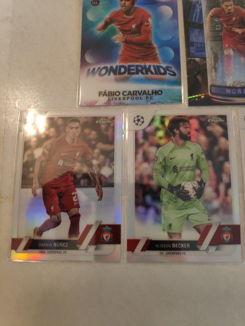 Liverpool Soccer Card Set Salah Nunez Van Dijk Alisson Refractors Rare ...