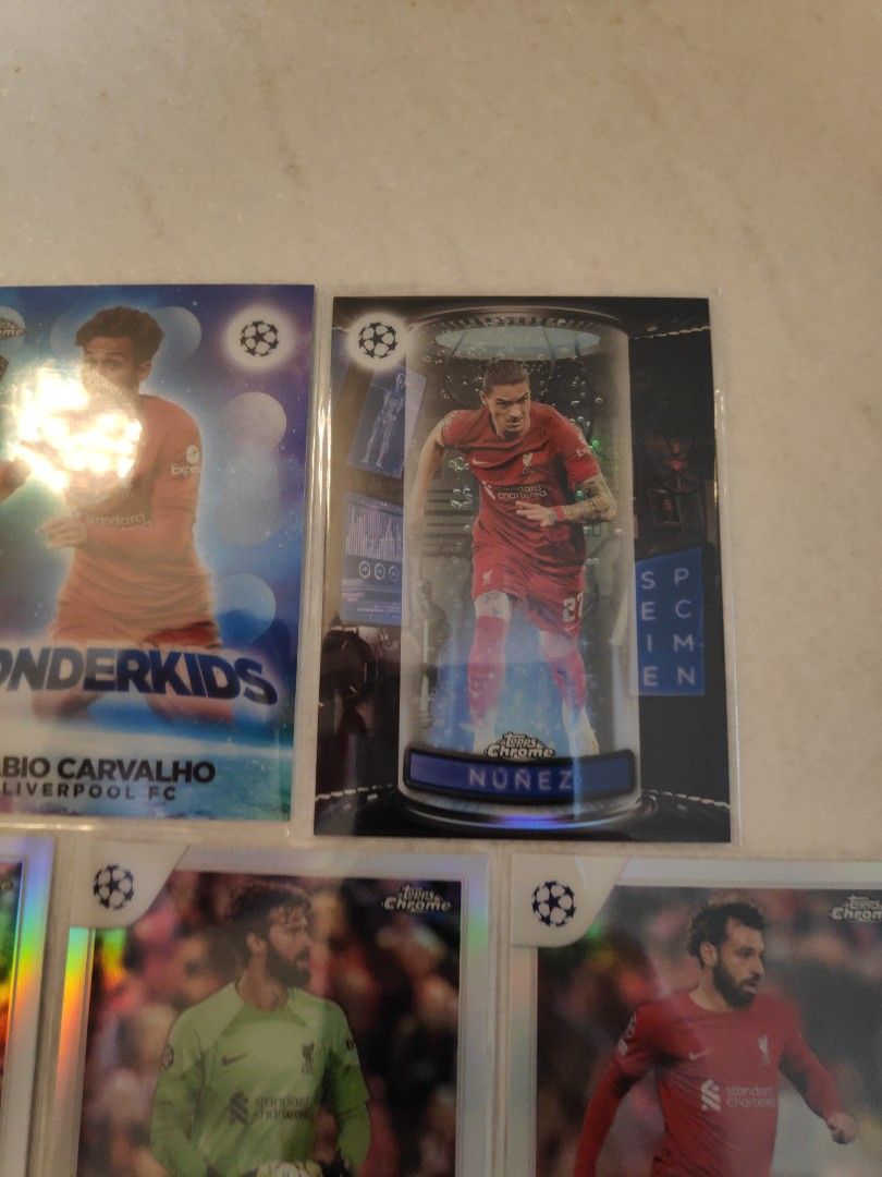 Liverpool Soccer Card Set Salah Nunez Van Dijk Alisson Refractors Rare ...