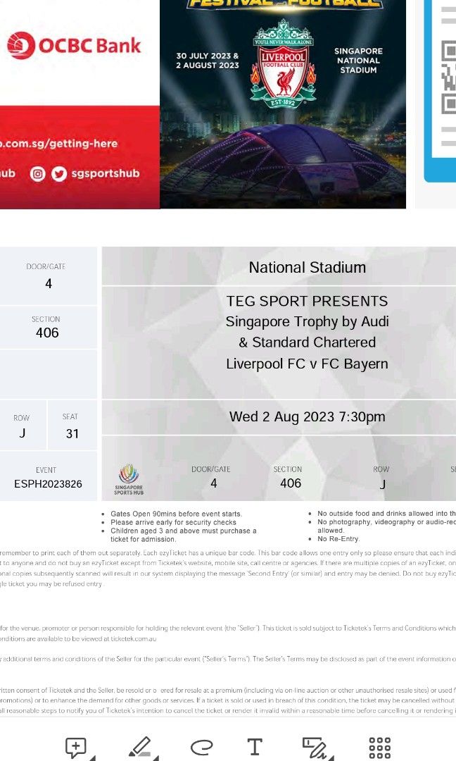 Liverpool versus Bayern Munich tickets, Tickets & Vouchers, Event ...