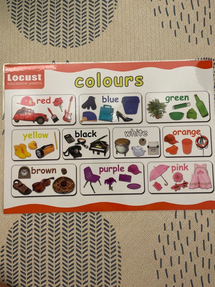 Locust educational posters, Babies & Kids, Infant Playtime on Carousell