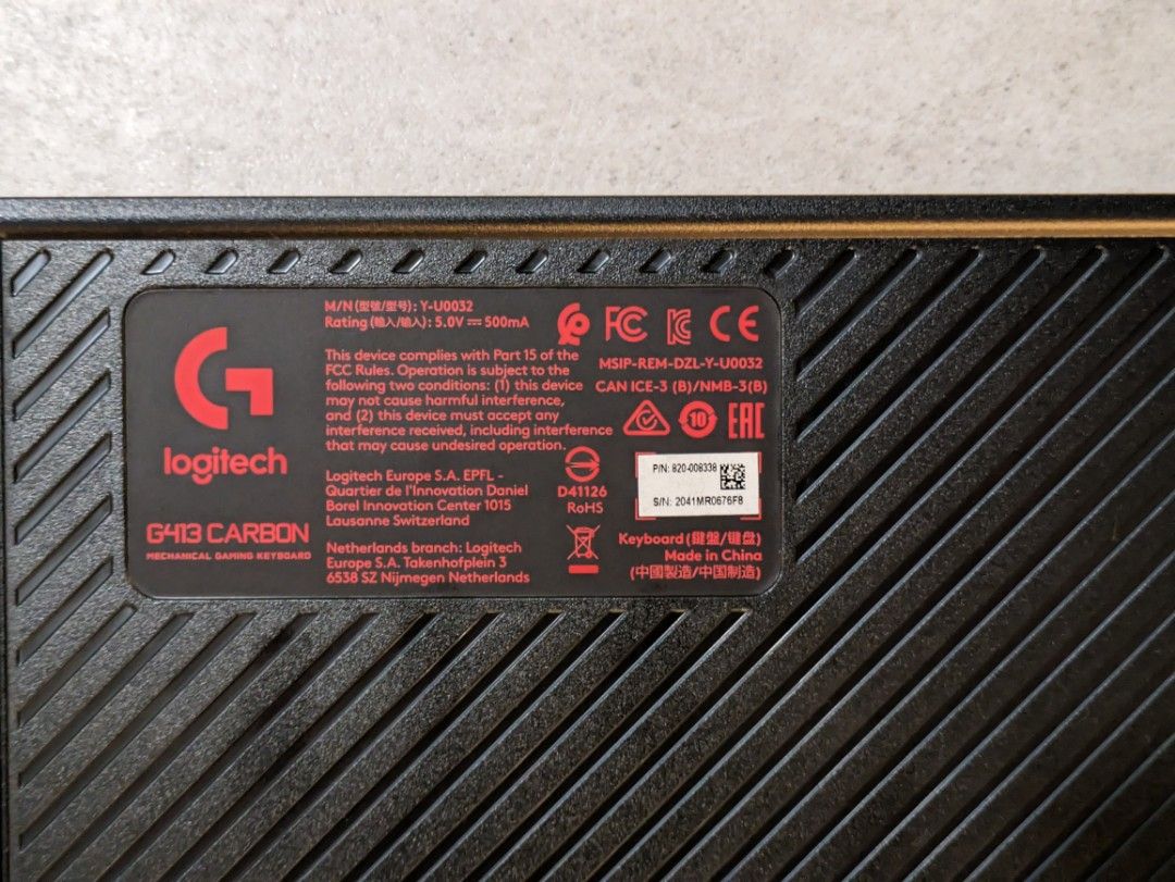 Logitech G413 carbon, Computers & Tech, Parts & Accessories, Computer ...