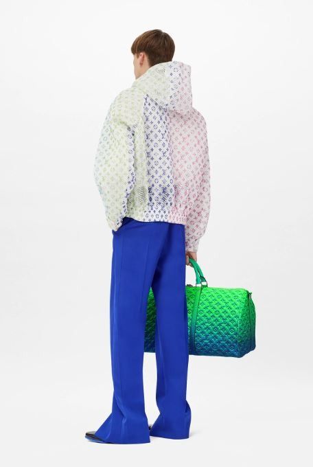 LV Louis Vuitton Gradient Monogram Mesh Blouson, Men's Fashion, Coats ...