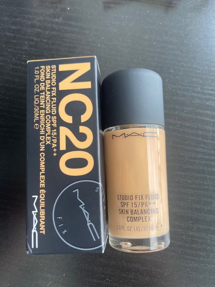 MAC NC 20 studio fix fluid Foundation, Beauty & Personal Care, Face ...