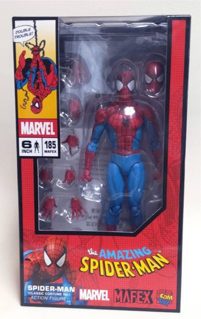Medicom Mafex 185 Classic Costume Spider-Man Spiderman, Hobbies & Toys, Toys & Games on Carousell