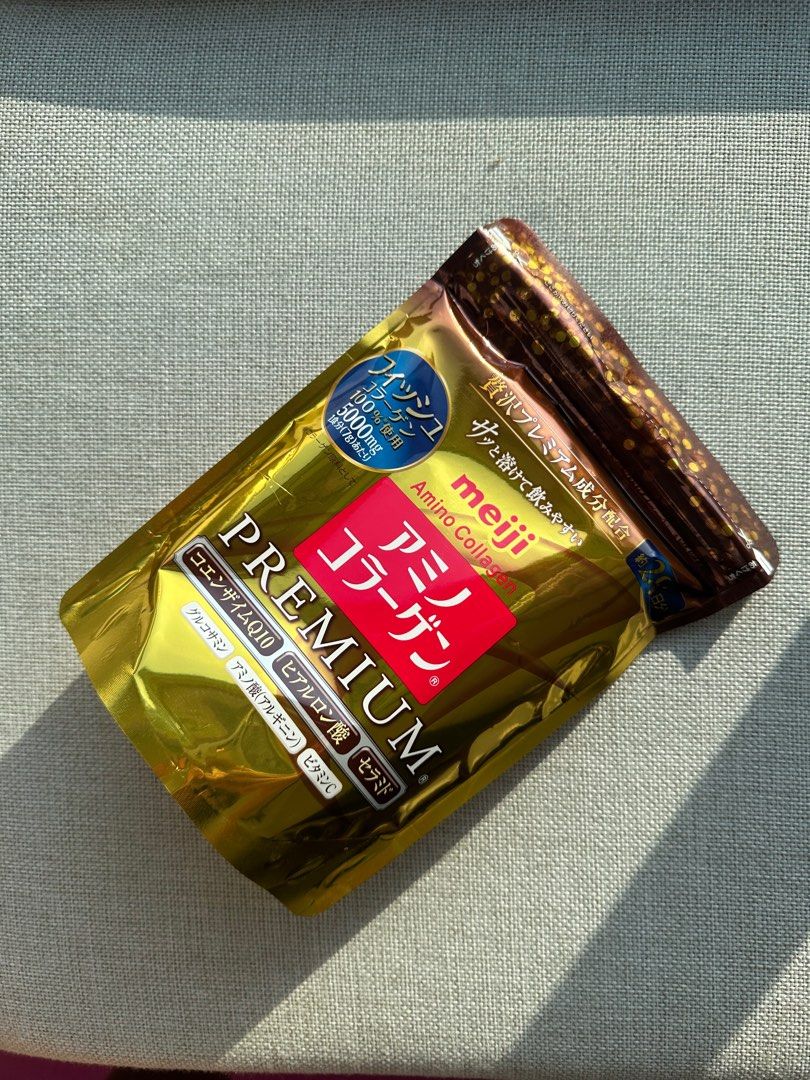 Meiji Amino Collagen Premium Pouch 196G, Health & Nutrition, Health ...