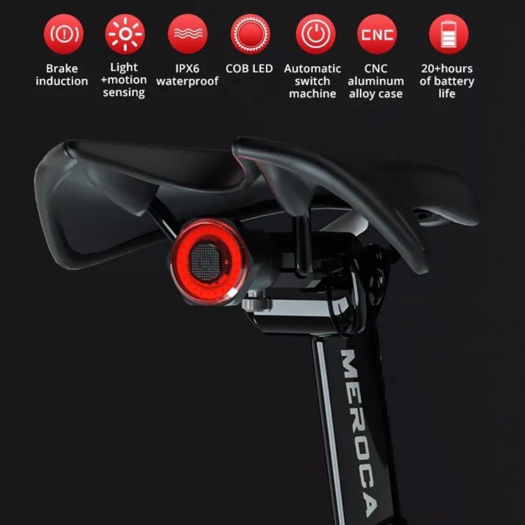 MEROCA Smart Tail Light, Sports Equipment, Bicycles & Parts, Parts ...