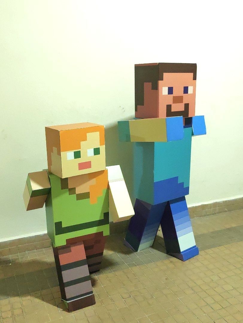 Minecraft figures life size, Hobbies & Toys, Toys & Games on Carousell