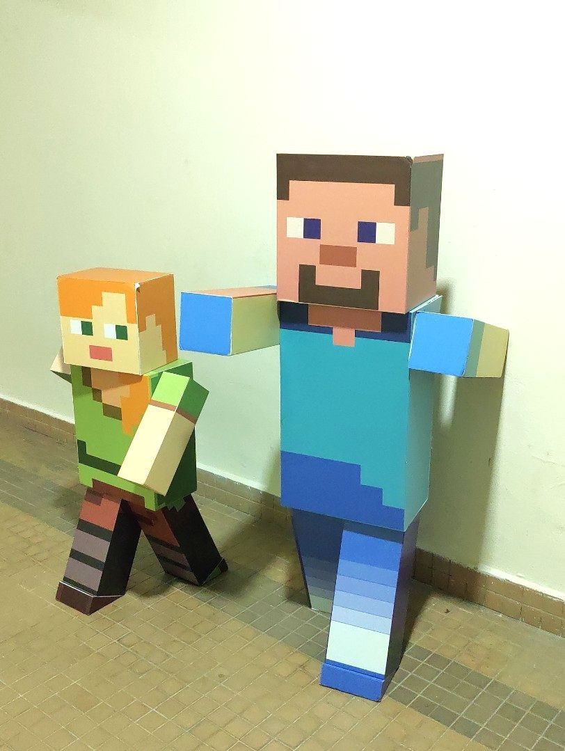 Minecraft figures life size, Hobbies & Toys, Toys & Games on Carousell