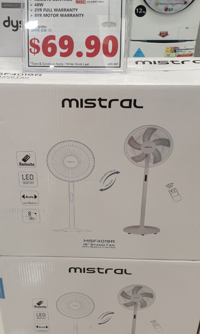 Mistral Stand Fan, TV & Home Appliances, Air Conditioners & Heating on ...