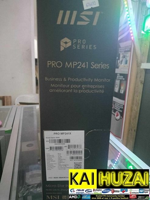 Monitor MSI PRO MP241X 24inches IPS 75hz Frameless, Computers & Tech, Desktops on Carousell
