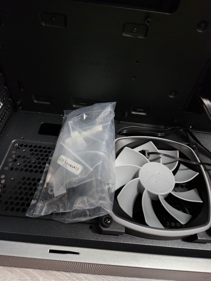 Montech Sky Two Desktop Case with RGB fan & Controller + CPU Under desk ...