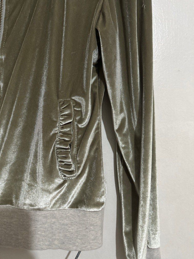 Moss Green Gamuza Jacket, Women's Fashion, Coats, Jackets and Outerwear ...