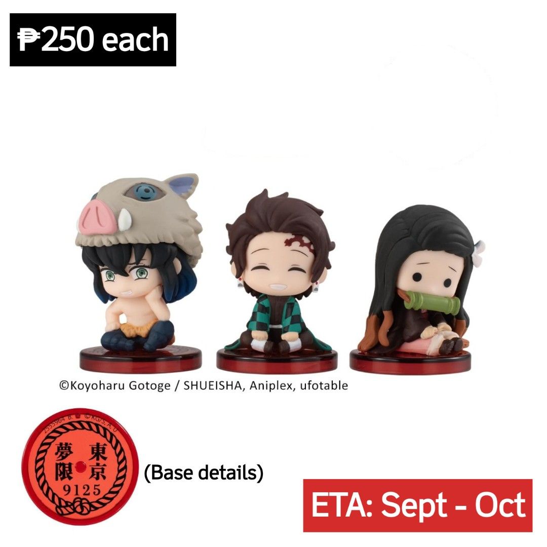 Mugen train suwarasetai splits (red base) Inosuke, Tanjiro, Nezuko ...