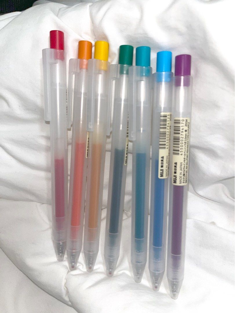 Muji coloured pens, Hobbies & Toys, Stationery & Craft, Stationery ...
