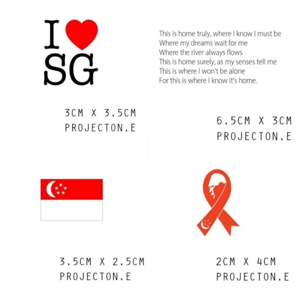 National day tattoo, Beauty & Personal Care, Face, Makeup on Carousell