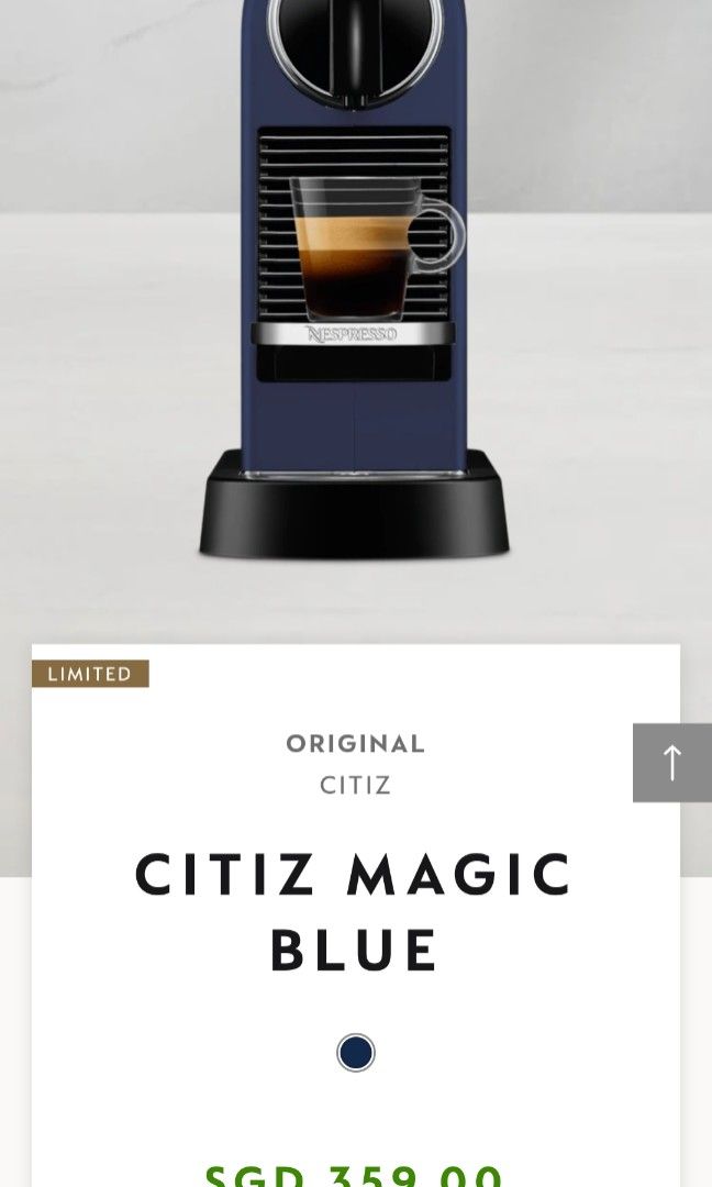 Nespresso Citiz Magic Blue Limited Edition, TV & Home Appliances ...
