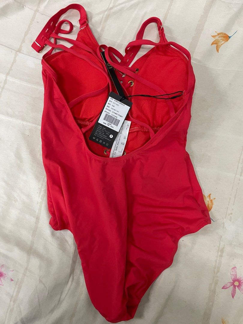 New one-piece red Swimsuits, Women's Fashion, Swimwear, Bikinis ...