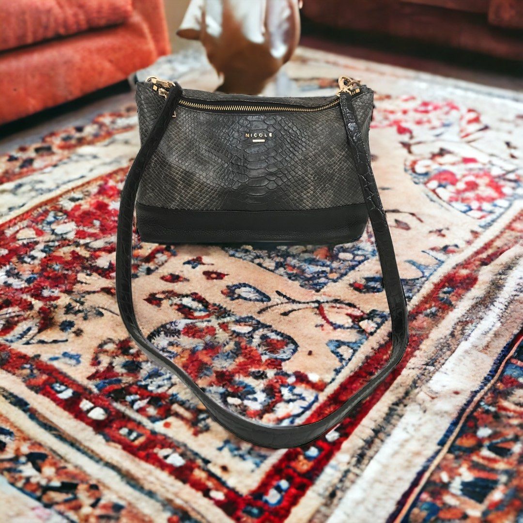 Auth Nicole Miller Snake Skin Sling bag on Carousell