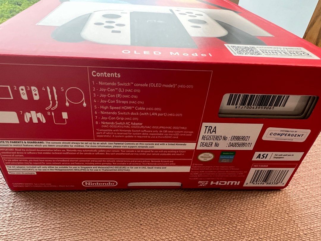 Nintendo Switch OLED white color., Video Gaming, Video Game Consoles ...